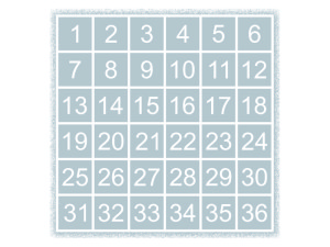 Number Board 1-36 Outline - Playscape